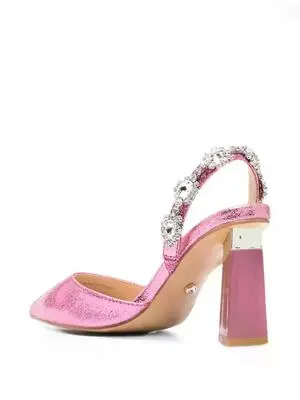 TWENTY FOURHAITCH Crystal-embellished Heeled Pumps