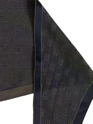 FERRAGAMO Asymmetric Monogram-pattern Scarf