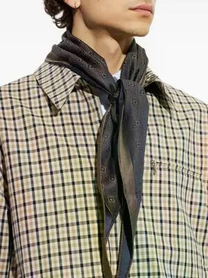 FERRAGAMO Asymmetric Monogram-pattern Scarf