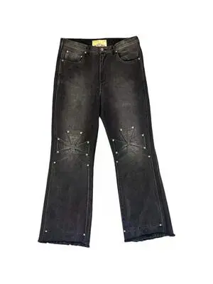 SEKRIT Chopper Panelled Jeans - Black