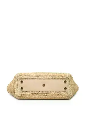 Saint Laurent 2018 Baby Raffia Monogram Downtown Cabas Satchel