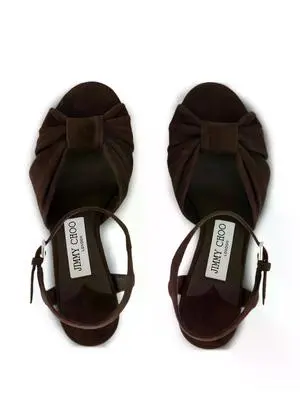 JIMMY CHOO Heloise Suede Platform Sandals