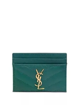 Saint Laurent 2023 Grain De Poudre Cassandre Card Holder