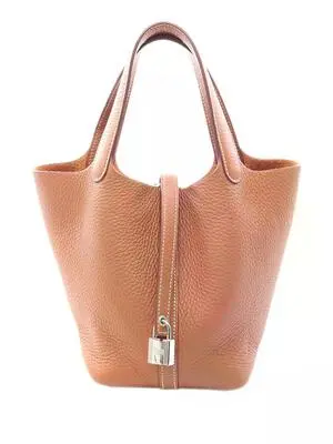 Hermès 2024 Clemence Picotin Lock 18 Handbag - Brown
