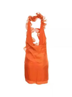 Illesteva Sleeveless Ruffle-neck Organza Top