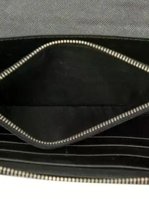Prada 2000-2013 Saffiano Zip Around Travel Wallet Long Wallets