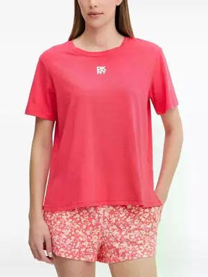 Dkny Logo-print Floral-pattern Pajamas - Pink