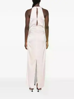 ROTATE BY BIRGER CHRISTENSEN Gathered Halterneck Maxi Dress