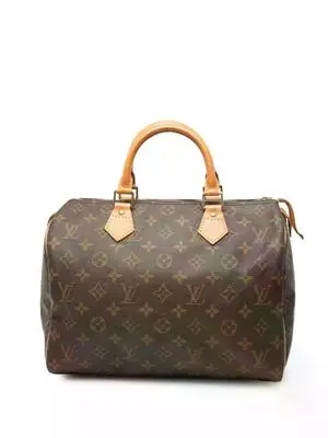 LOUIS VUITTON 2000 Monogram Speedy 30 Boston Bag - Brown
