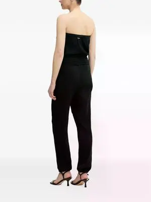 LOLA CASADEMUNT Bead-embellished Strapless Jumpsuit