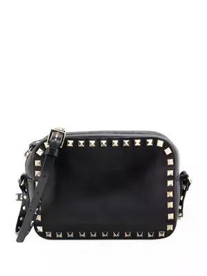 Valentino Garavani Rockstud Camera Leather Crossbody Bag - Black