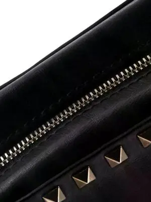 Valentino Garavani Rockstud Camera Leather Crossbody Bag - Black