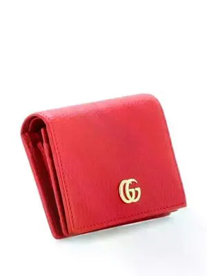 Gucci Gg Marmont Flap Case Leather Card Holder