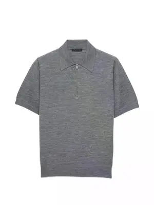 Prada Superfine Wool Polo Shirt - Grey
