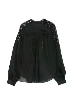 MARANT ETOILE Parina Guipure-lace Panelled Blouse