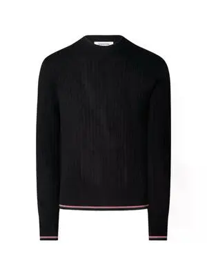 Thom Browne Ribbed-knit Long-sleeve Sweater - Blue