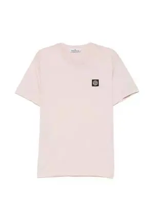 Stone Island Logo-patch T-shirt - Pink