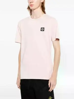 Stone Island Logo-patch T-shirt - Pink