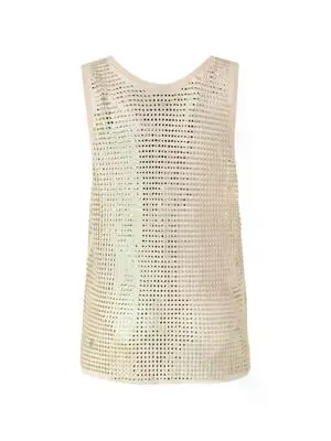 Pinko Dyane Sequin-embellished Scoop-neck Tank Top