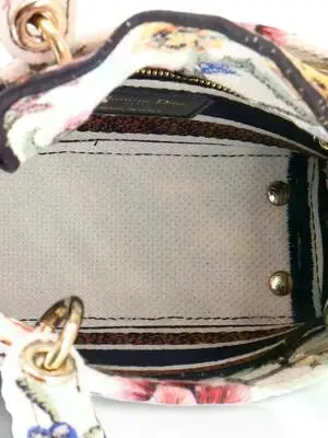 Dior Lady D-lite Bag Embroidered Canvas Mini Satchel