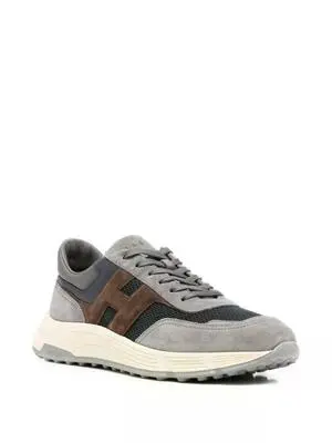 Hogan Paneled Suede Sneakers - Grey