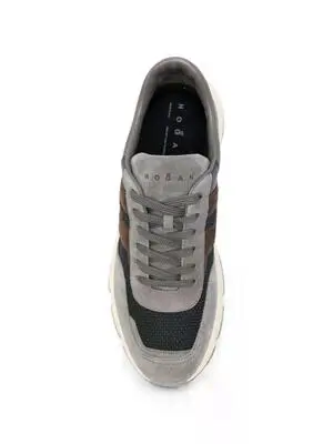 Hogan Paneled Suede Sneakers