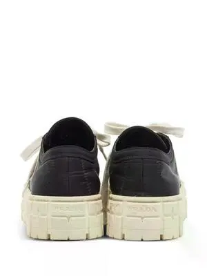Prada Double Wheel Gabardine Sneakers - Black