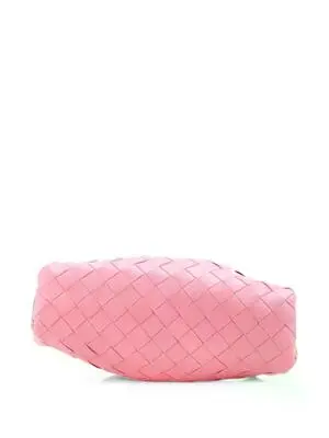Bottega Veneta The Pouch Intrecciato Nappa Mini Crossbody Bag - Pink