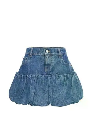 Coperni Bubble Hem Denim Skirt - Blue