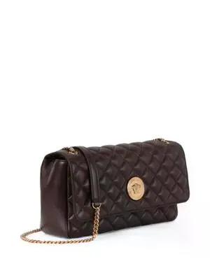 Versace Quilted Leather Shoulder Bag - Brown