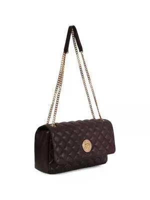 Versace Quilted Leather Shoulder Bag - Brown