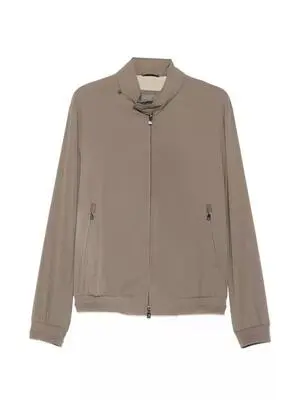 Corneliani High-neck Zip-up Bomber Jacket - Neutrals