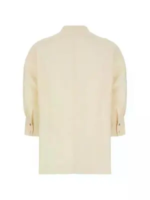 Antonelli Firenze Sequin Embellished Leaf-patch V-neck Shirt