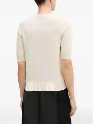 Dkny Floral-intarsia Short-sleeve Top