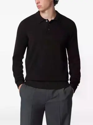 DRUMOHR Long-sleeved Polo Shirt - Brown