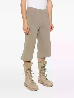 LEON EMANUEL BLANCK Taupe Jersey Cropped Trousers