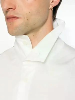 LEON EMANUEL BLANCK High-collar Raw-edge Shirt