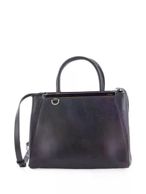 Fendi 2jours Bag Leather Petite Satchel - Black