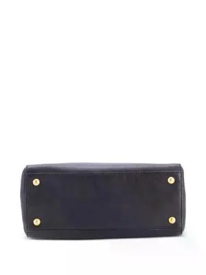 Fendi 2jours Leather Petite Satchel - Black