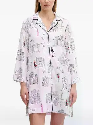 Dkny Illustration-print Nightshirt - White
