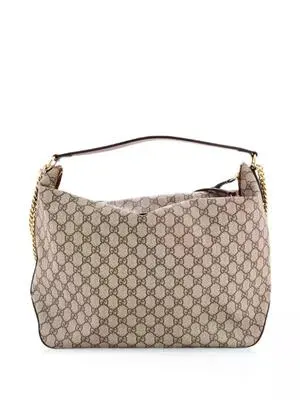 Gucci Chain Gg Coated Canvas Large Hobo Bag