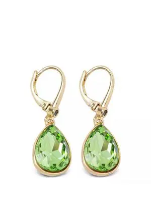 Dkny Carly Pear-cut Crystal-embellished Earrings - Gold