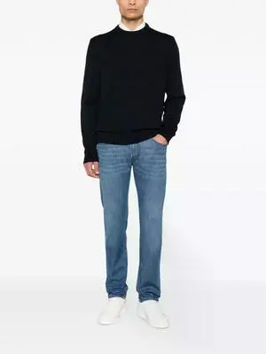 Corneliani Faded Effect Straight Leg Jeans