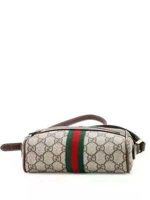 Gucci Ophidia Shoulder Bag Gg Coated Canvas Mini Crossbody Bag - Brown