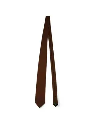 TOM FORD Pointed-tip Silk Tie - Brown