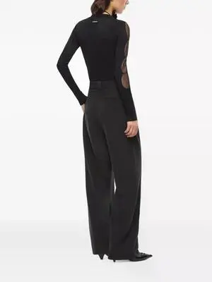 Pinko Ribbed Cut-out Bodysuit With V-neck