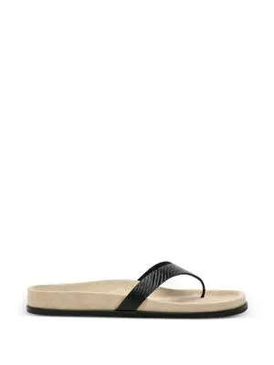 TOTÊME TOTEME Swift Lizard-Effect Leather Sandals