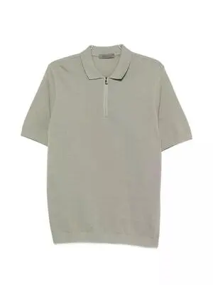 Corneliani Zip-neck Polo Shirt - Green