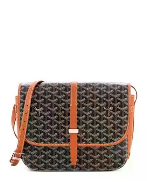 Goyard Belvedere Ii Messenger Bag In Coated Canvas - Brown