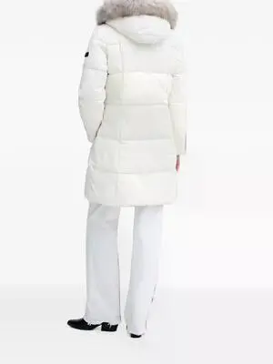 Dkny Faux-fur-trim Padded Coat - White